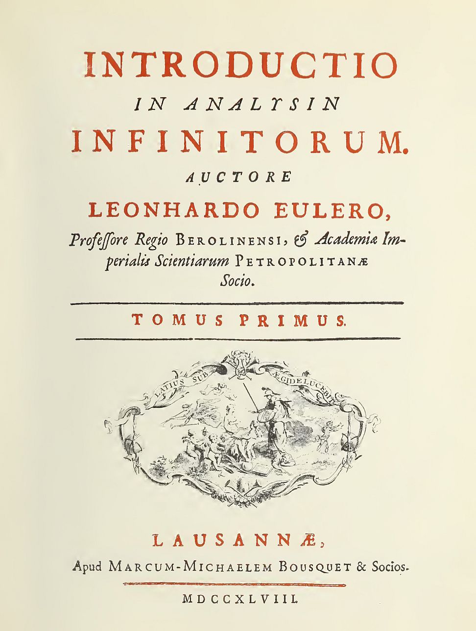 Leonardi Euleri Opera Omnia | Bernoulli Euler Zentrum (BEZ)